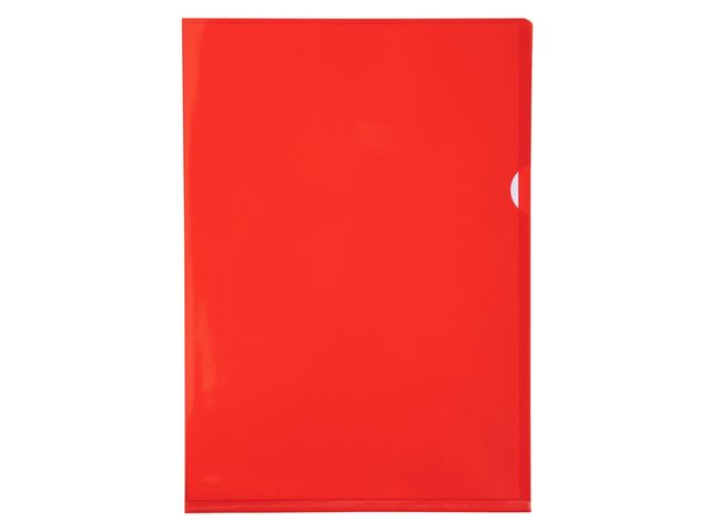 Exacompta 100 L-Mappen A4 Gladde Pvc Rood Sterke Kwaliteit 0.13mm
