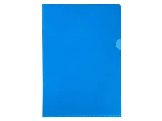 Exacompta 100 L-Mappen A4 0.13mm Gladde Pvc Blauw Sterke Kwaliteit