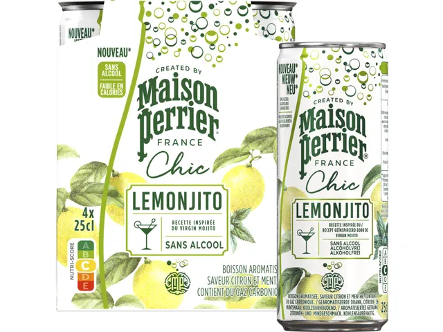 Maison Perrier Mocktail Lemonjito Blik 25 CL Pak 4 Stuks