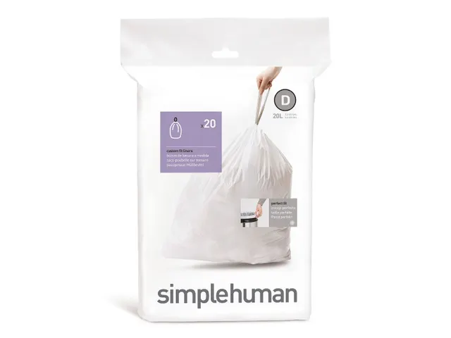 Simple Human Simplehuman afvalzakken code D - 20 liter - 20 stuks