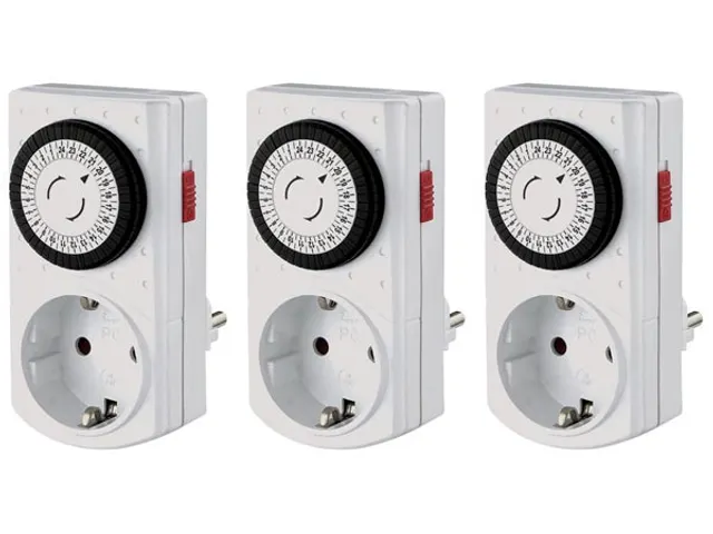 Perel Set Met 3 Mini 24 U-timers - Randaarde (e305dm-g)