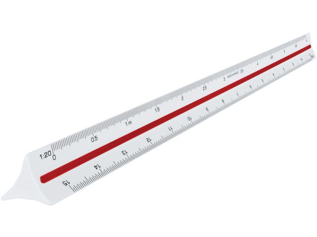 Schaalstok Maped driehoekig 1:20/25/33,33/50/75/100 | DiscountOffice.nl
