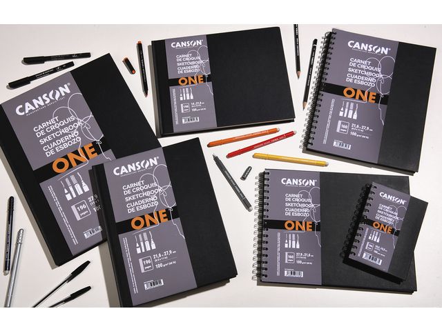 Tekenboek Canson Art Book One 27.9x21.6cm 100gr 80vel spiraal