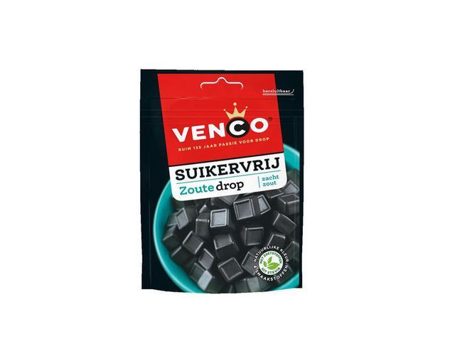 Venco Zachte Zoute Drop, Suikervrij | DiscountOffice.nl