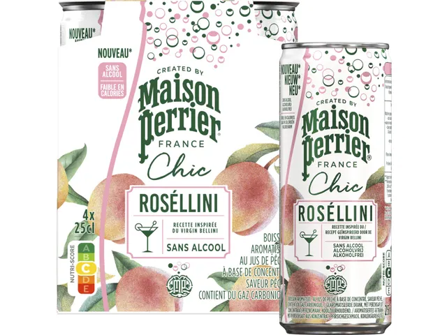 Maison Perrier Mocktail Roséllini Blik 25 CL Pak 4 Stuks