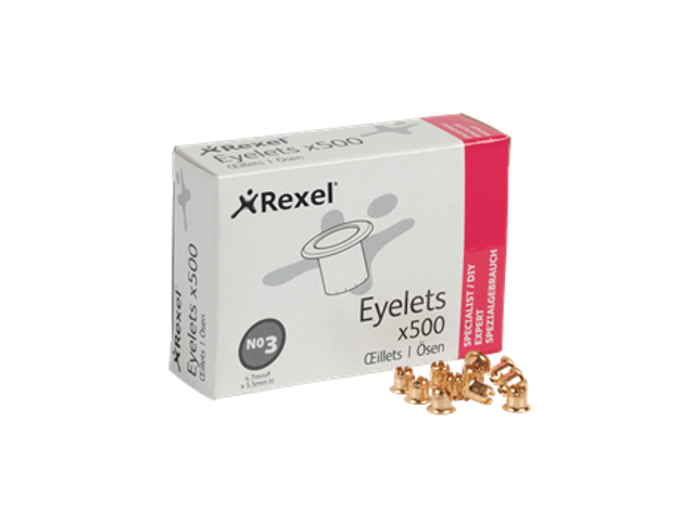 Rexel Eyelets Velos ringen Nr. 3 Koper 5.5mm | DiscountOffice.nl