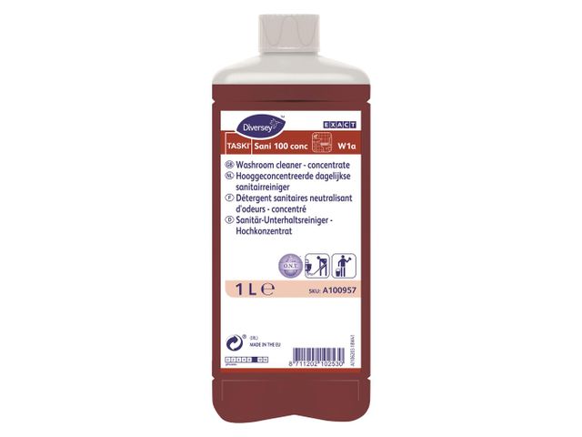 Taski Sani 100 Navulflacon 1 Liter Sanitairreiniger