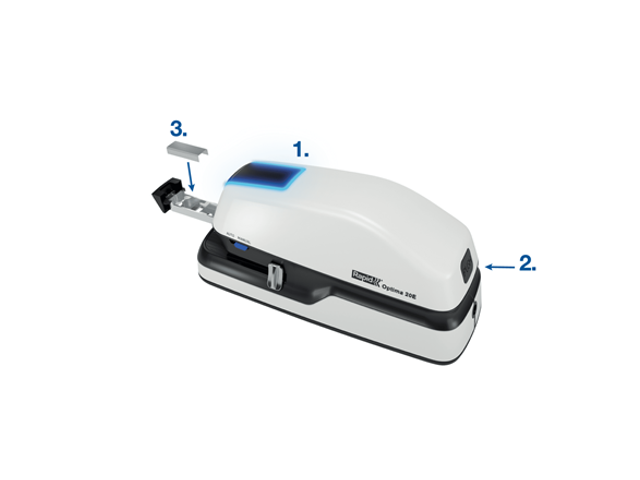 Rapid Nietmachine Elektrisch Optima 20E Zwart Zilver 20vel