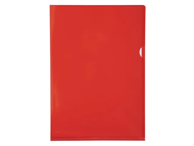 Exacompta 100 L-Mappen A4 Gladde Pvc Rood Sterke Kwaliteit 0.13mm