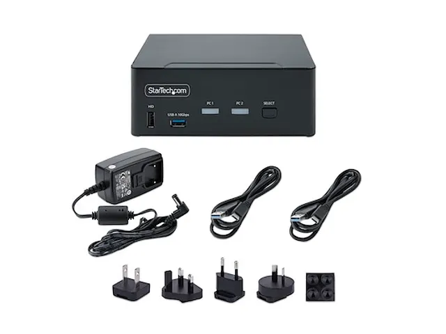 Startech.com 2-Port Dual-Monitor DisplayPort KVM Switch, 8K 60Hz / 4K 144Hz