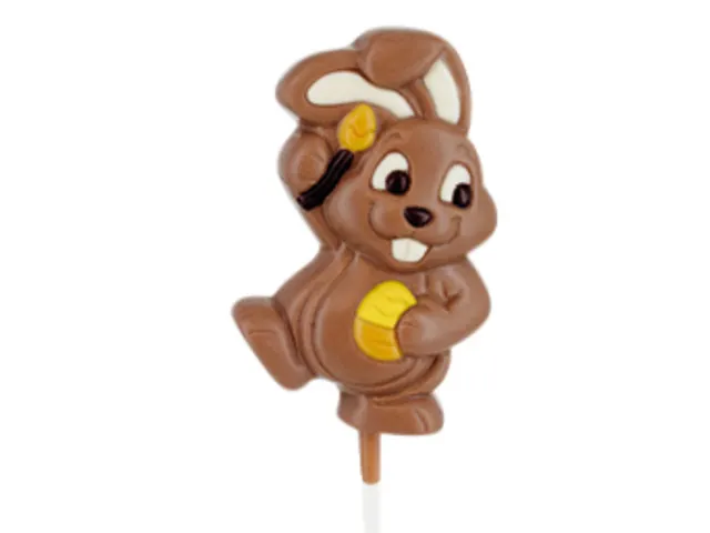 DiscountOffice Chocolade Belfine lolly konijn Pablo doos à 24 stuks