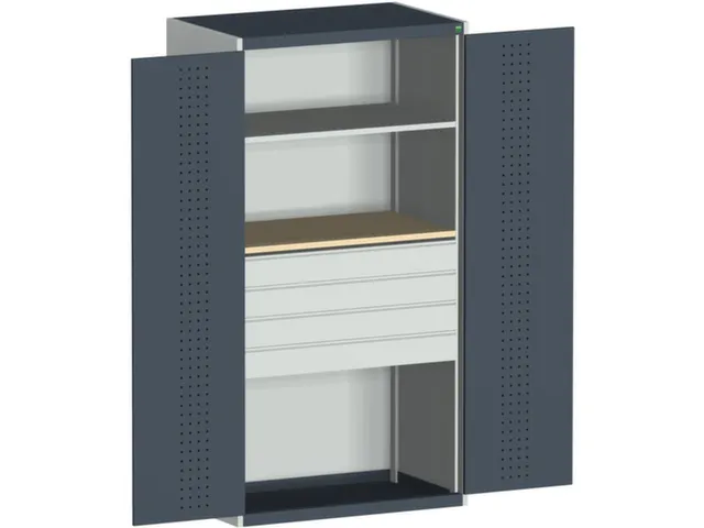 DiscountOffice systeemkast 2000x1050x650mm 1 legbord 4 laden RAL7035 ...