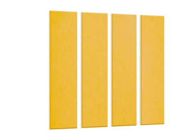 Smit Visual Akoestische PET-vilt wandtegels 30x120cm Geel 4 Stuks