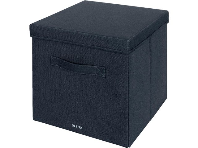 Leitz stoffen opbergdoos groot grijs 2X