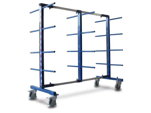 DiscountOffice Draagarmwagen 400kg Dubbelzijdig 3 Staanders 24 Liggers ...