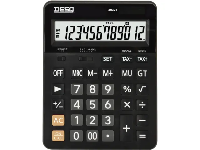 Desq Bureau Rekenmachine 12 Cijfers Xlarge Btw Gt