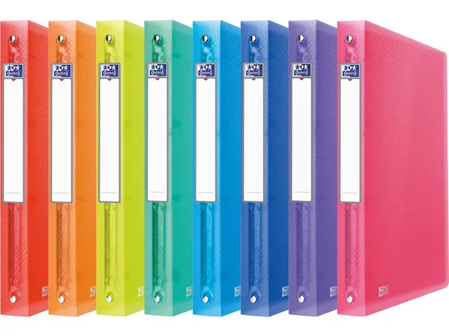 Oxford ringmap, A4, PP, 4 O-ringen 30 mm, rug 4 cm