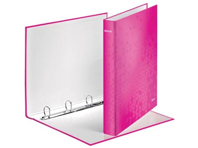 Leitz WOW ringmap 4 ringen, roze | DiscountOffice.nl