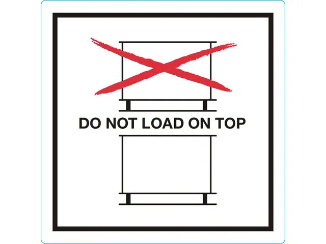 Rillprint Etiket DO NOT LOAD ON TOP 1000 etiketten Rol 100x100mm