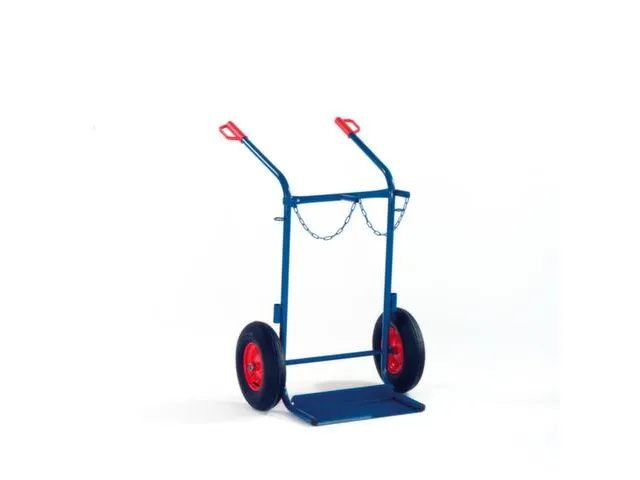 Rollcart Flessenkar 200kg 2x40-/50l-fles Massief Rubber Banden Ral5010