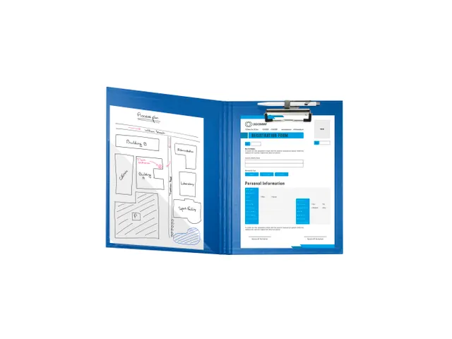 Exacompta Klemplaat/klep gecoa t papier A4 blauw