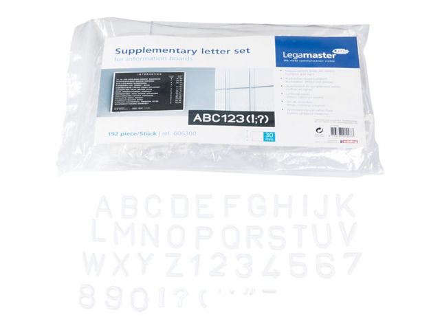 Legamaster Aanvulset Letters Hoogte 30mm 192 Delig | DiscountOffice.nl
