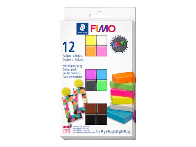 Fimo Staedtler Klei Fimo effect colour pak à 12 neon kleuren