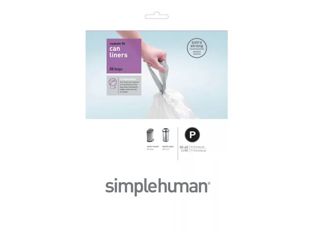 Simple Human Simplehuman afvalzakken code E 20 liter 20 stuks