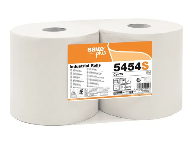 Industriepapier Celtex Save 2-laags wit 168 meter krimp a 2 rol