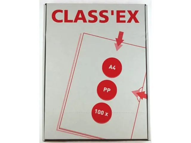 Classex Class'ex L-map A4 0.12mm Gekorreld, Doos van 100 Stuks