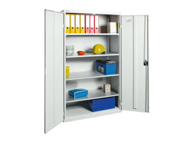 Stumpf Kast Met Openslaande Deuren 1800x1000x500mm 4legborden Staal