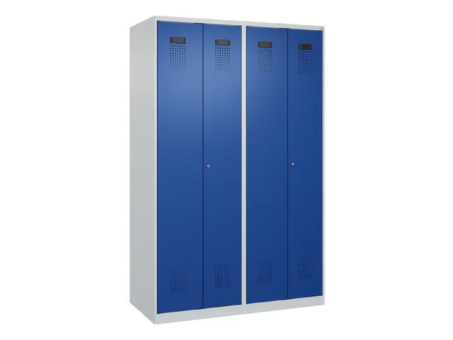C-Plus-P locker voor scheiding van kleding,HxBxD 1850x1200x500mm,4vak