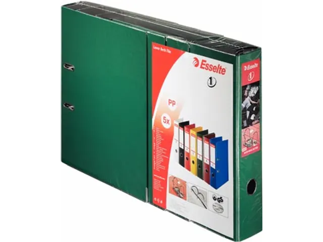 Esselte ordner Power N°1 rug van 7,5 cm groen 5 stuks