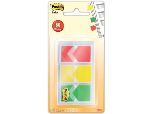 Post-it Pijltjes 23,8 x 43,2 mm geel, rood, groen