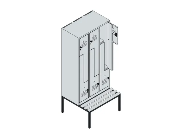 DiscountOffice Z-garderobekast HxBxD 2120x900x815mm 6vak vak B 300mm ...