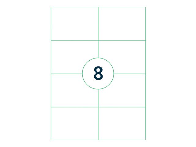 Etiket Qbasic A4 1.000 vel 105x74 mm 8000 labels | DiscountOffice.nl