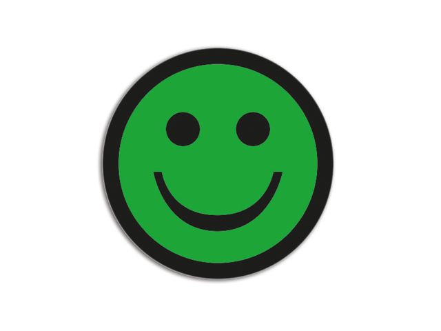 Smit Visual Aimant Impression Smiley Vert 50mm | DiscountOffice.be
