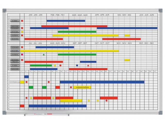 Maand- / Jaarplanner Magnetisch MAULstandard 60x90cm